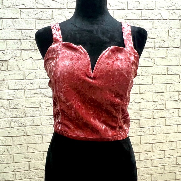 Today and Tomorrow | Tops | Crushed Velvet Corset Top | Poshmark